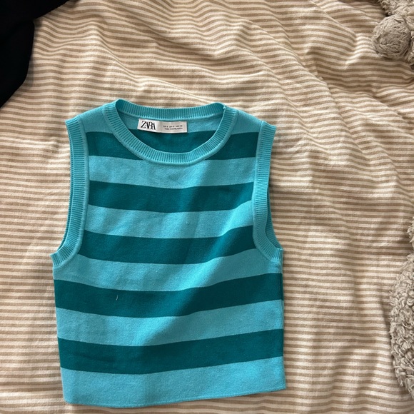 Zara | Tops | Zara Striped Crop Tank | Poshmark